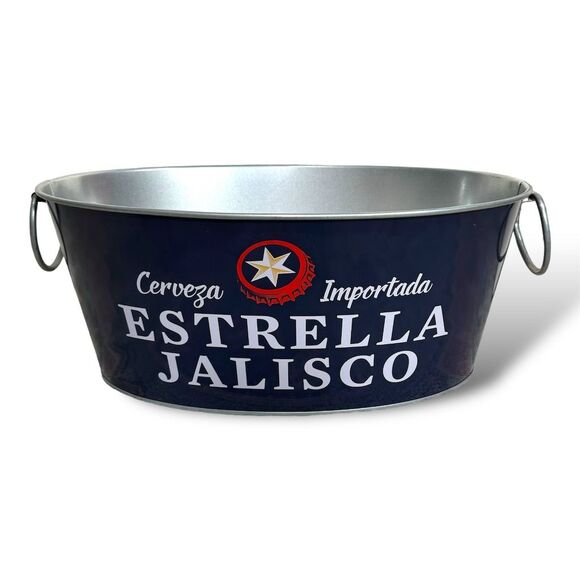 Estrella Jalisco | Dining | Estrella Jalisco Navy Blue Metal Beer Ice ...